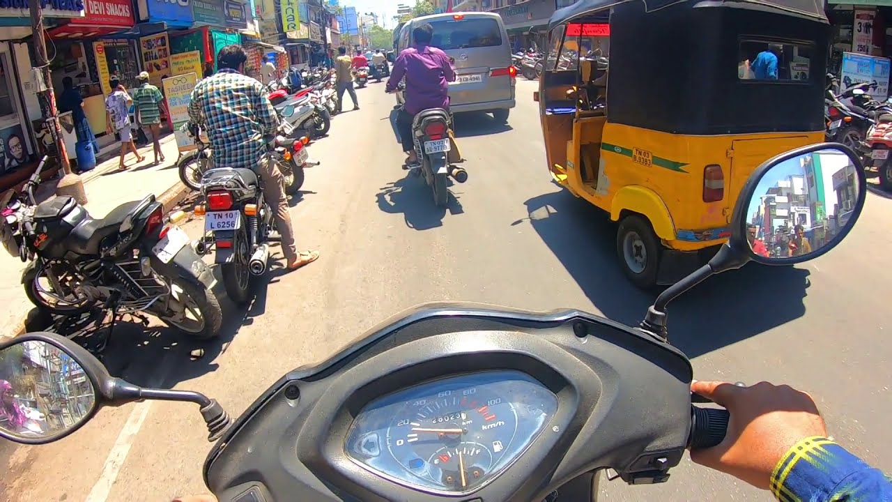 Colorful Streets of India | Bike Ride | Chennai | Triplicane | India ...