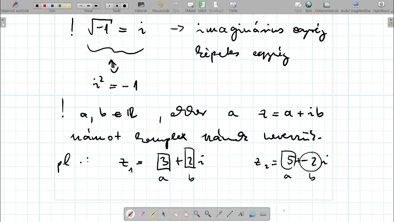 Komplex számok algebrai alakja - YouTube