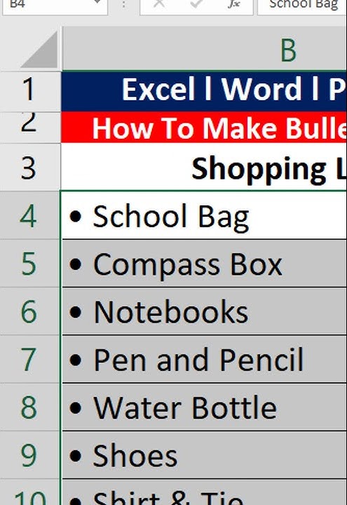 How to Add Bullets in Excel | 5 Ways to Add Bullet Points in Excel # ...
