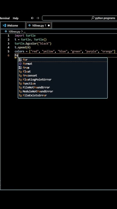 color pattern in python using for loop #python #pythonprogramming #coding #shorts #youtubeshorts ...