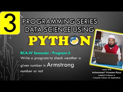 Python program 3: Check whether given number is Armstrong or NOT, Data ...