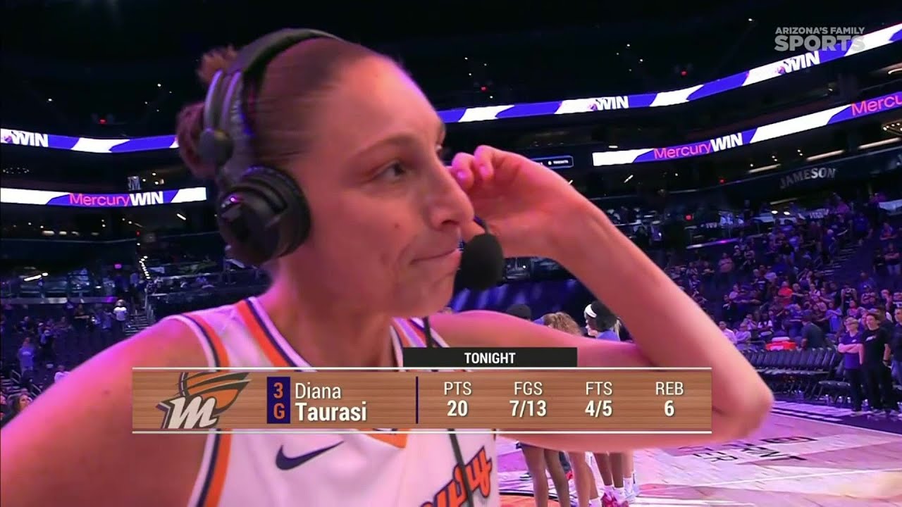 Diana Taurasi After 3rd STRAIGHT Win | Phoenix Mercury vs Mystics ...