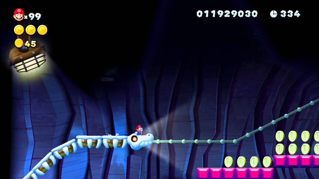 NSMBU Mini Run - Rock-Candy Mines-6 - Thrilling Spine Coaster - YouTube