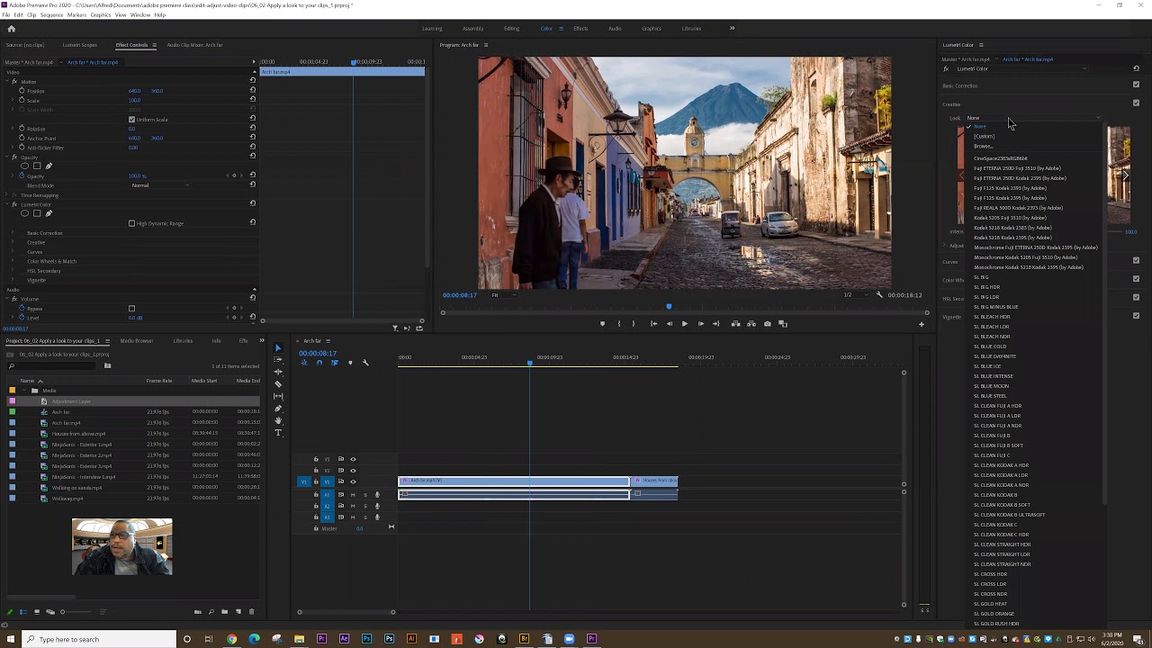 Adobe Premiere color adjustments creative looks 01 - YouTube