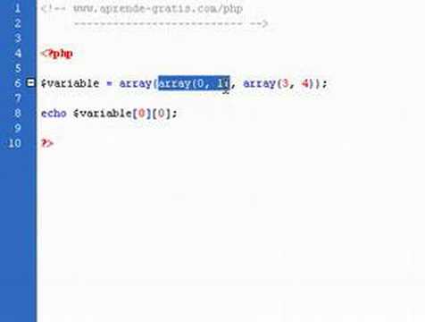 Curso de PHP 09 - Matrices o arrays multidimensionales - YouTube
