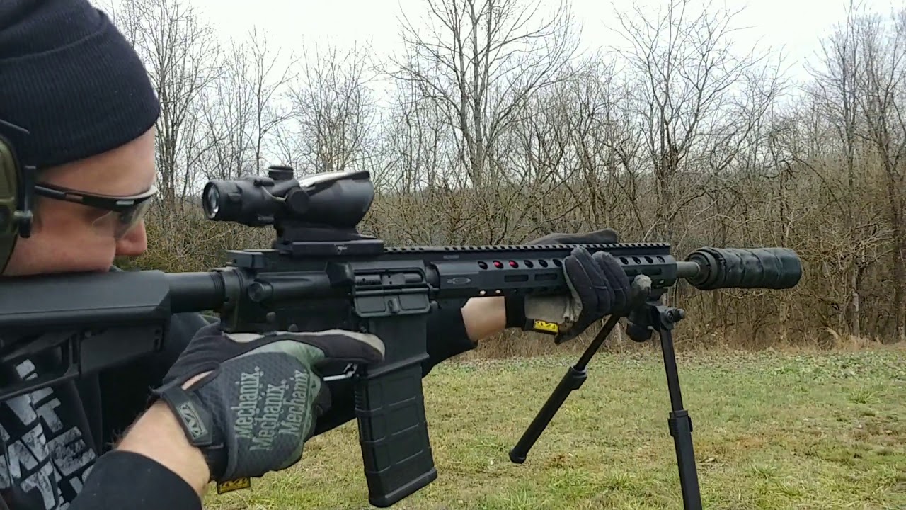 Suppressed AR-15-SilencerCo 556 - YouTube