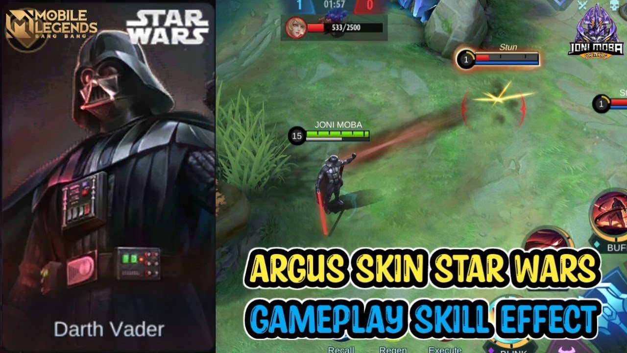 ARGUS NEW SKIN DARTH VADER - STAR WARS SKIN - GAMEPLAY SKILL EFFECT ...