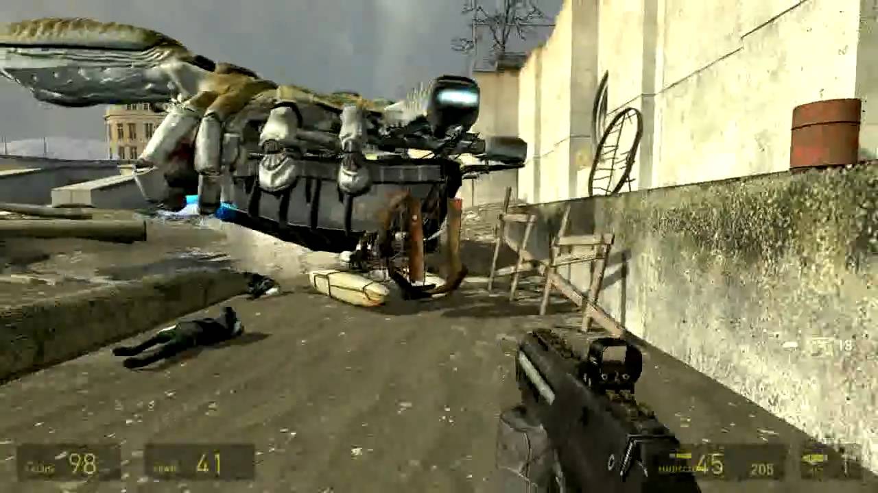 Half life 2 Gunship bug - YouTube