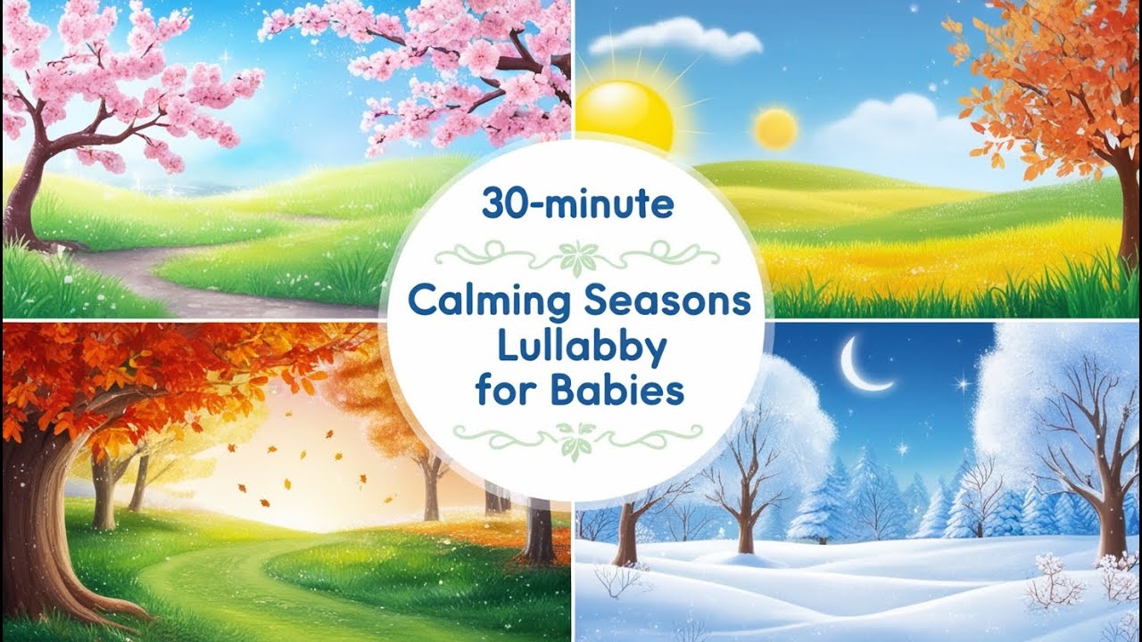 30-Minute Calming Seasons Lullaby for Babies | Gentle Sleep Music with ...