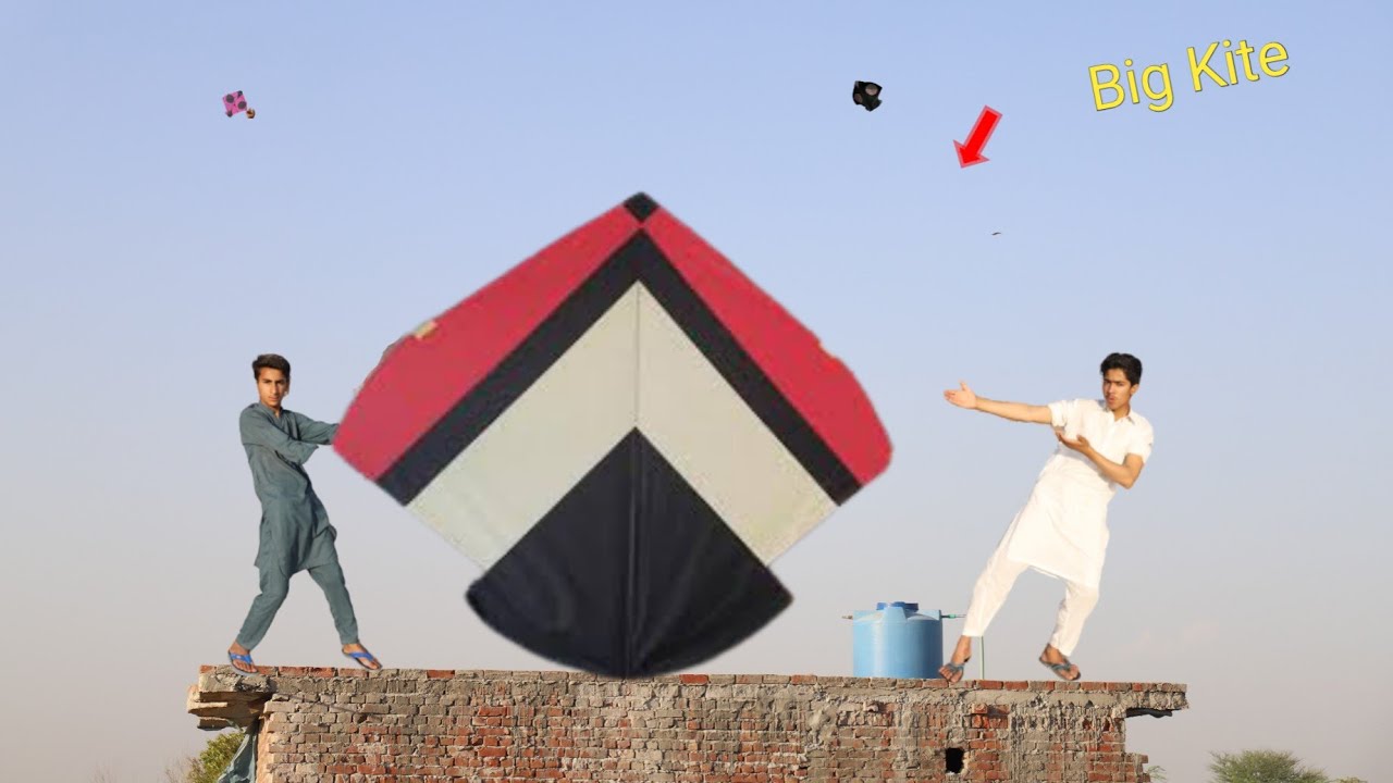 Big Kite Flying With School Boy | Caught Kite Fight - YouTube