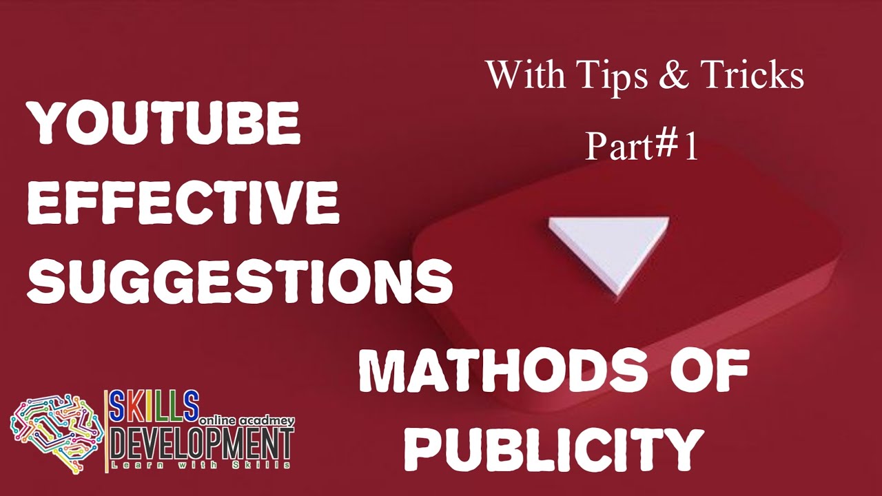 YouTube Effective Suggestions Part:1 #tipsandtricks - YouTube