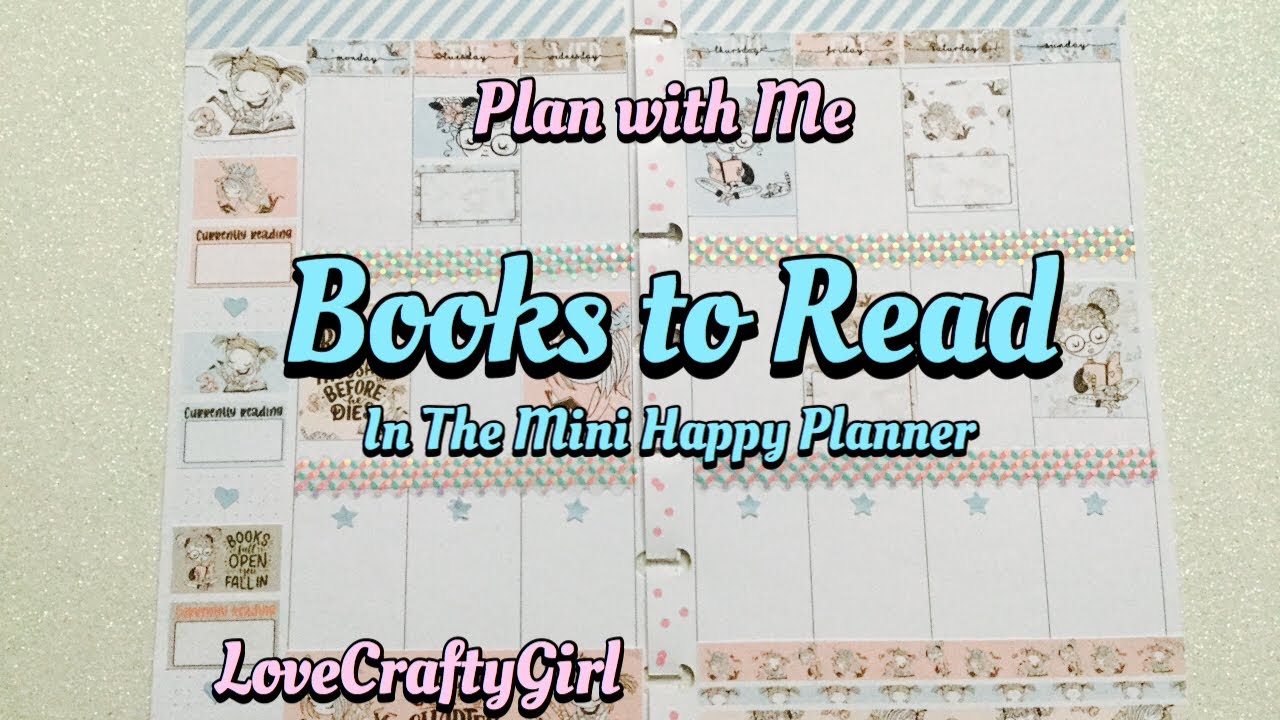 Plan with Me: Books to Read in The Mini Happy Planner - YouTube