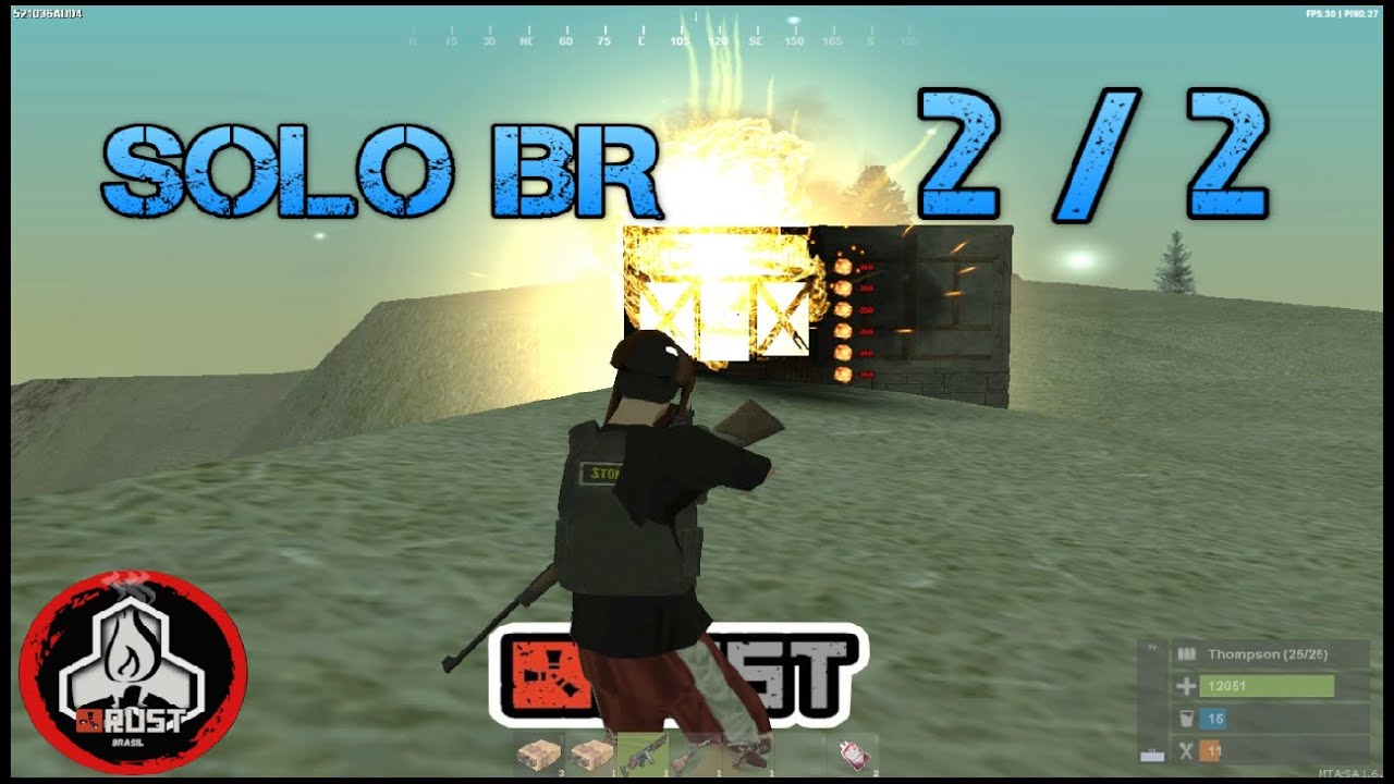 RUST BRASIL | MTA| 62# SOLO BR 2/2 - YouTube