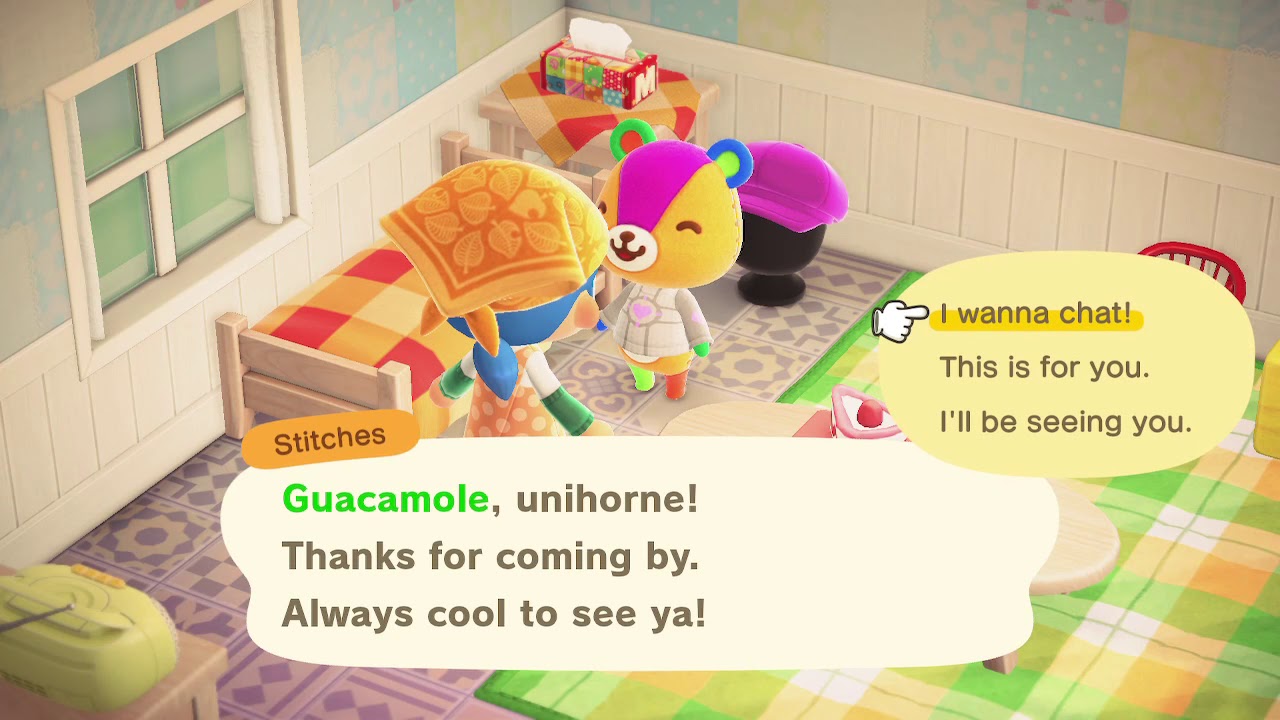 ACNH: Stitches thinks folks need better hobbies - YouTube