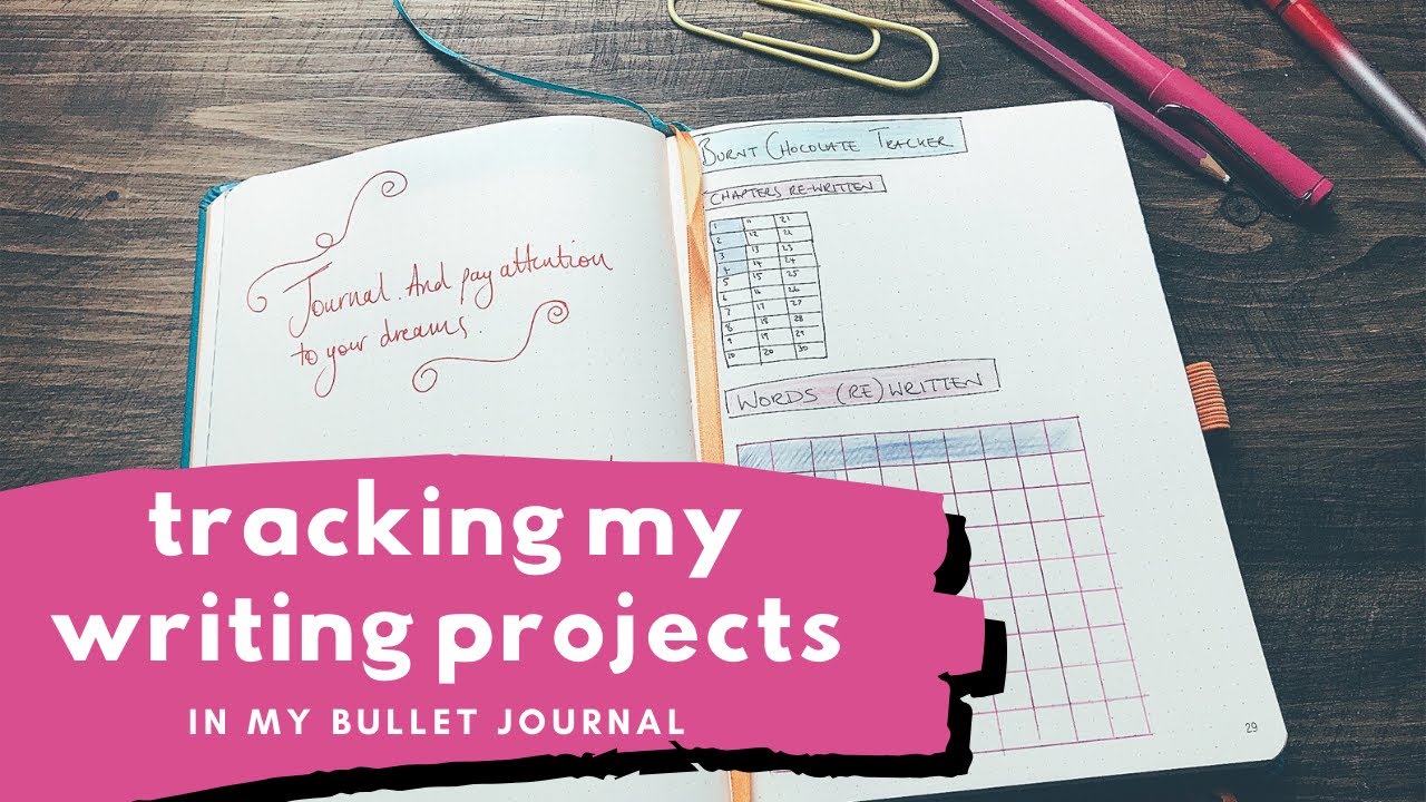 Tracking my Writing Projects in my Bullet Journal - YouTube