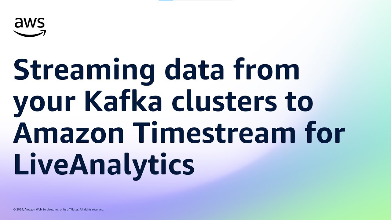 Streaming data from your Kafka clusters to Amazon Timestream for ...