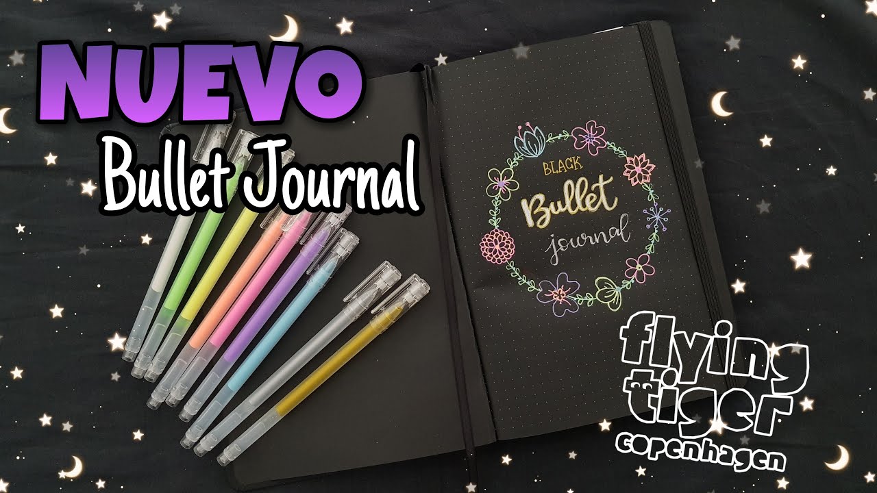 BULLET JOURNAL NEGRO de FLYING TIGER ☆ Novedad ¿Dupe del Starry night ...