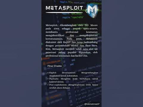 Metasploit : Langkah Awal dalam Pengujian Keamanan. #metasploit #hacker ...