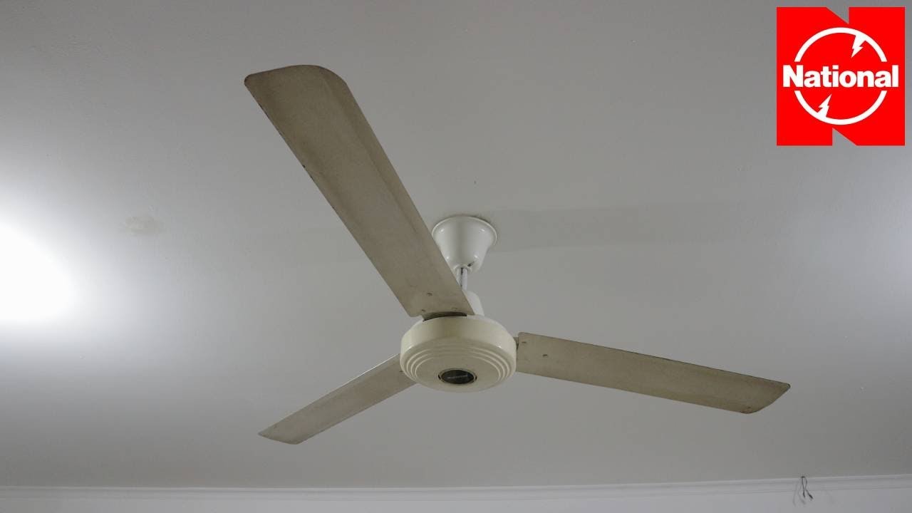 56" National Industrial Ceiling Fan | Pre-Restoration - YouTube