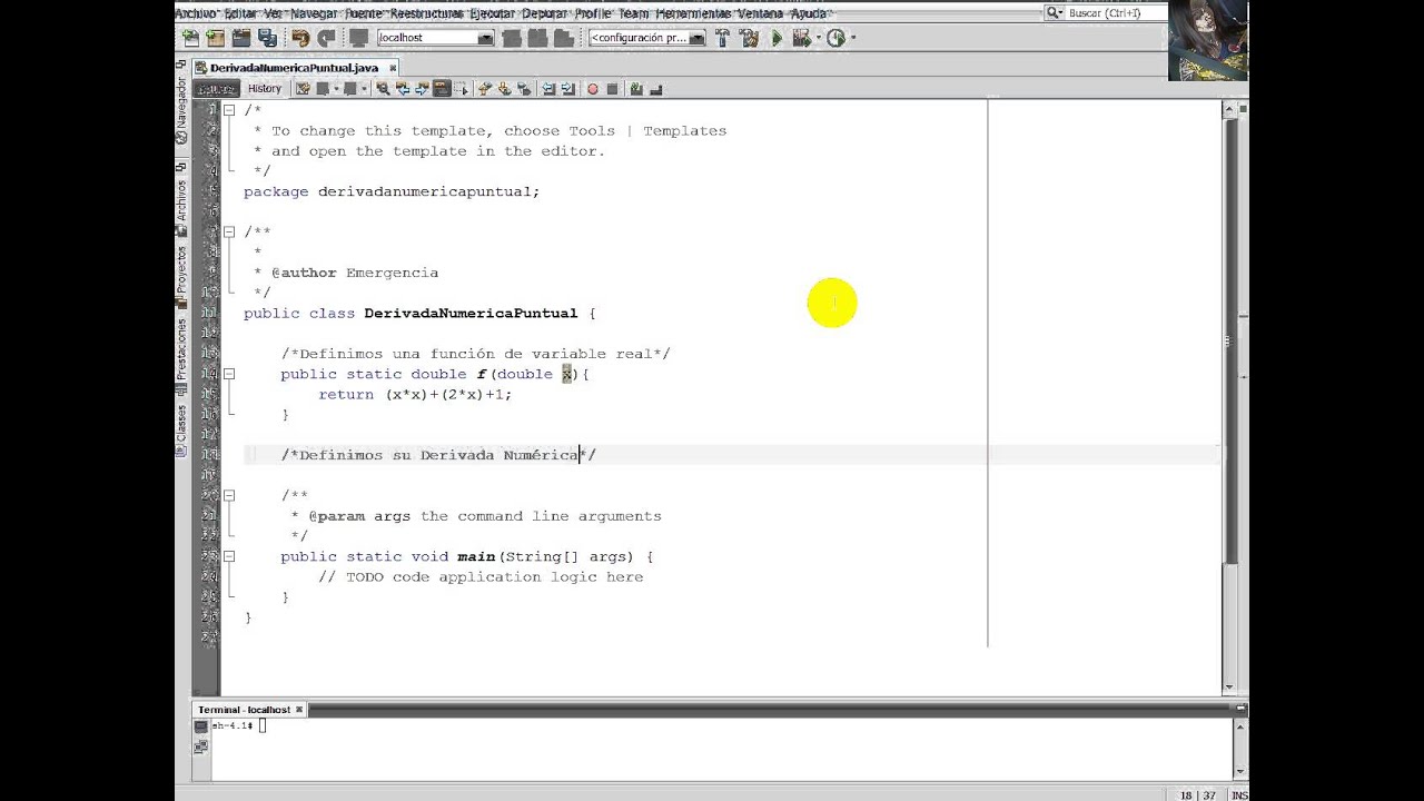 Derivada Numérica Puntual en Java - YouTube