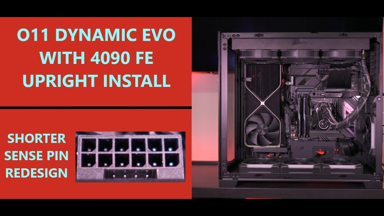 Lian Li O11D Evo Reverse Mode and 4090 FE Upright Install - YouTube