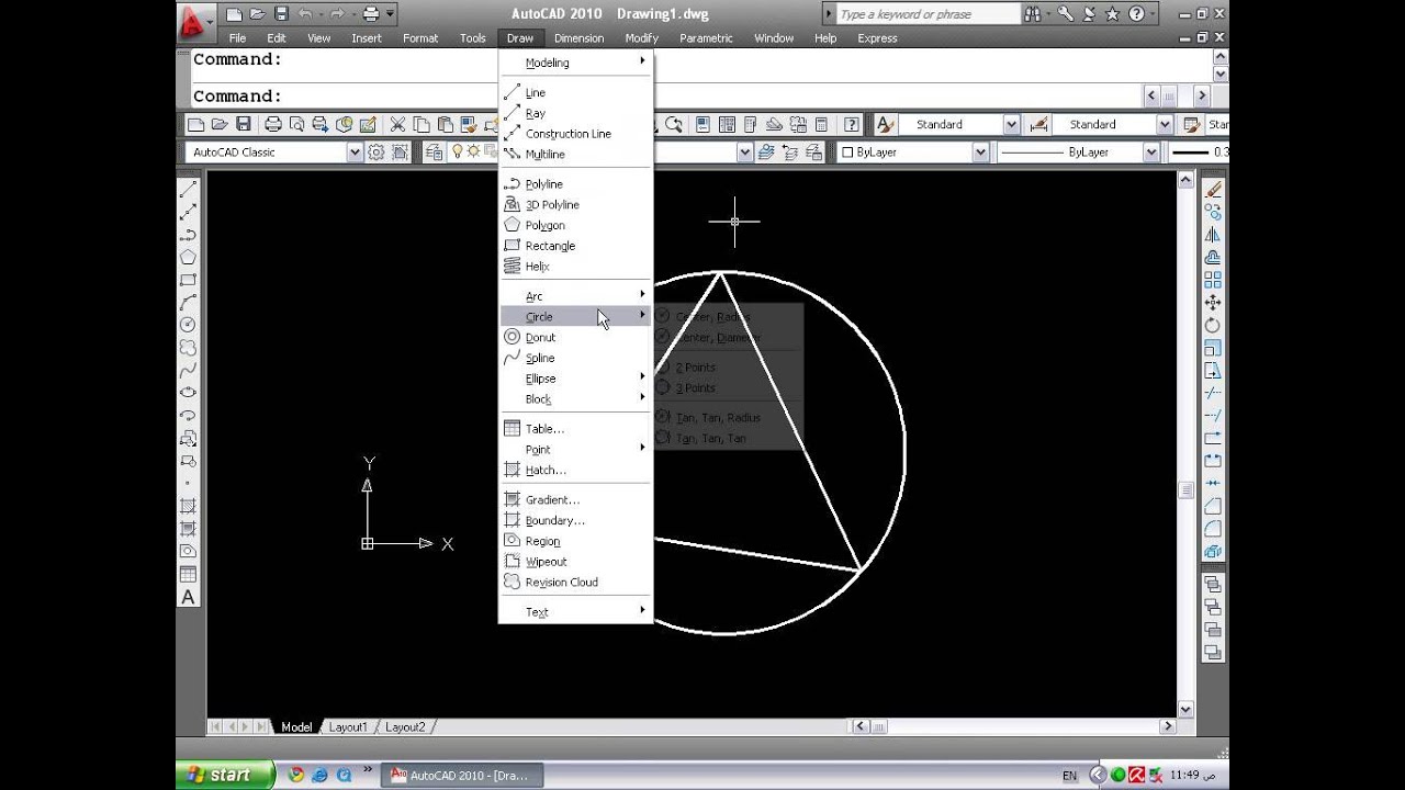 Day 2 Lesson 3 CIRCLE Command - YouTube
