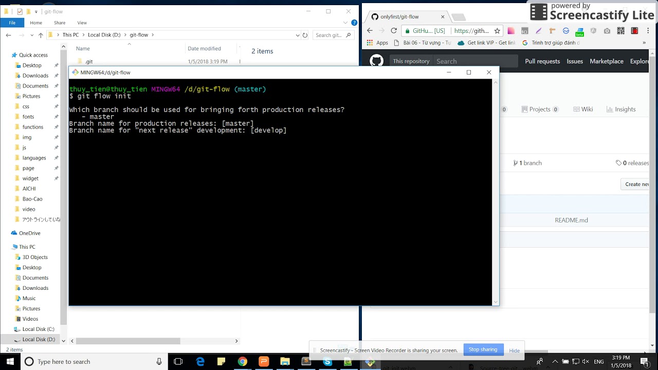 Git flow init - YouTube
