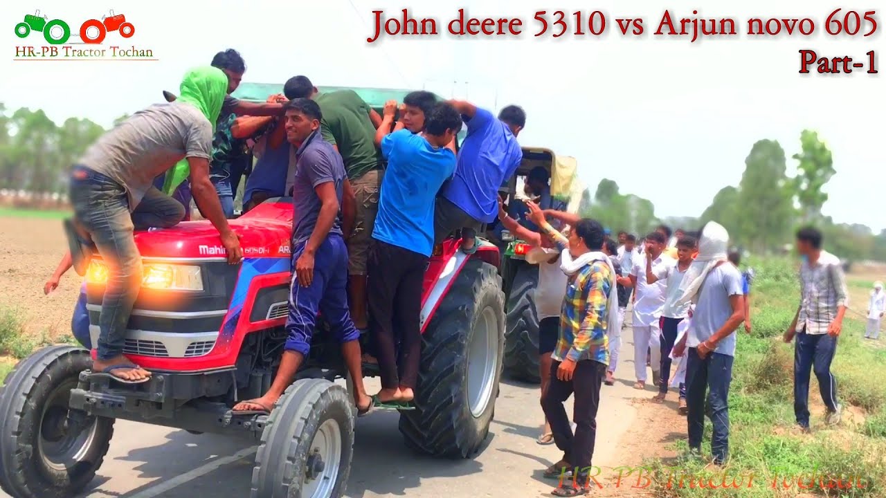 John deere 5310 vs Arjun 605 novo tractor tochan open challenge in ...