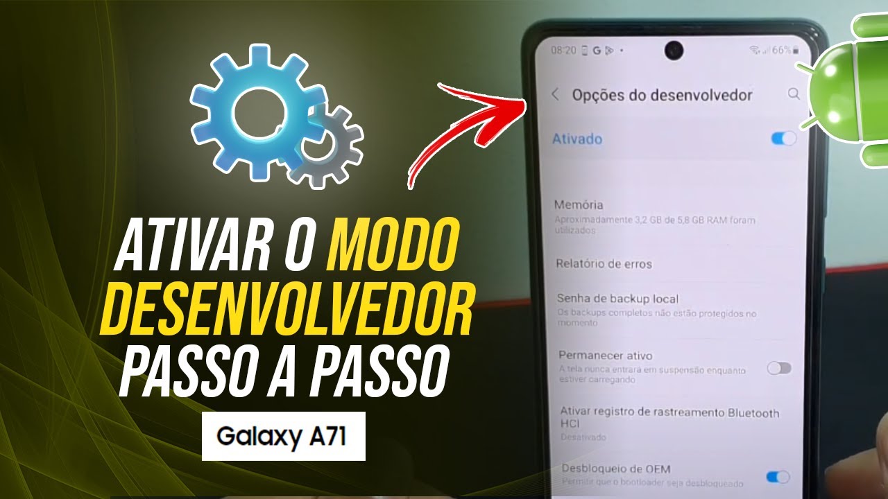 Como ativar o modo desenvolvedor no seu Samsung A71 - passo a passo - YouTube