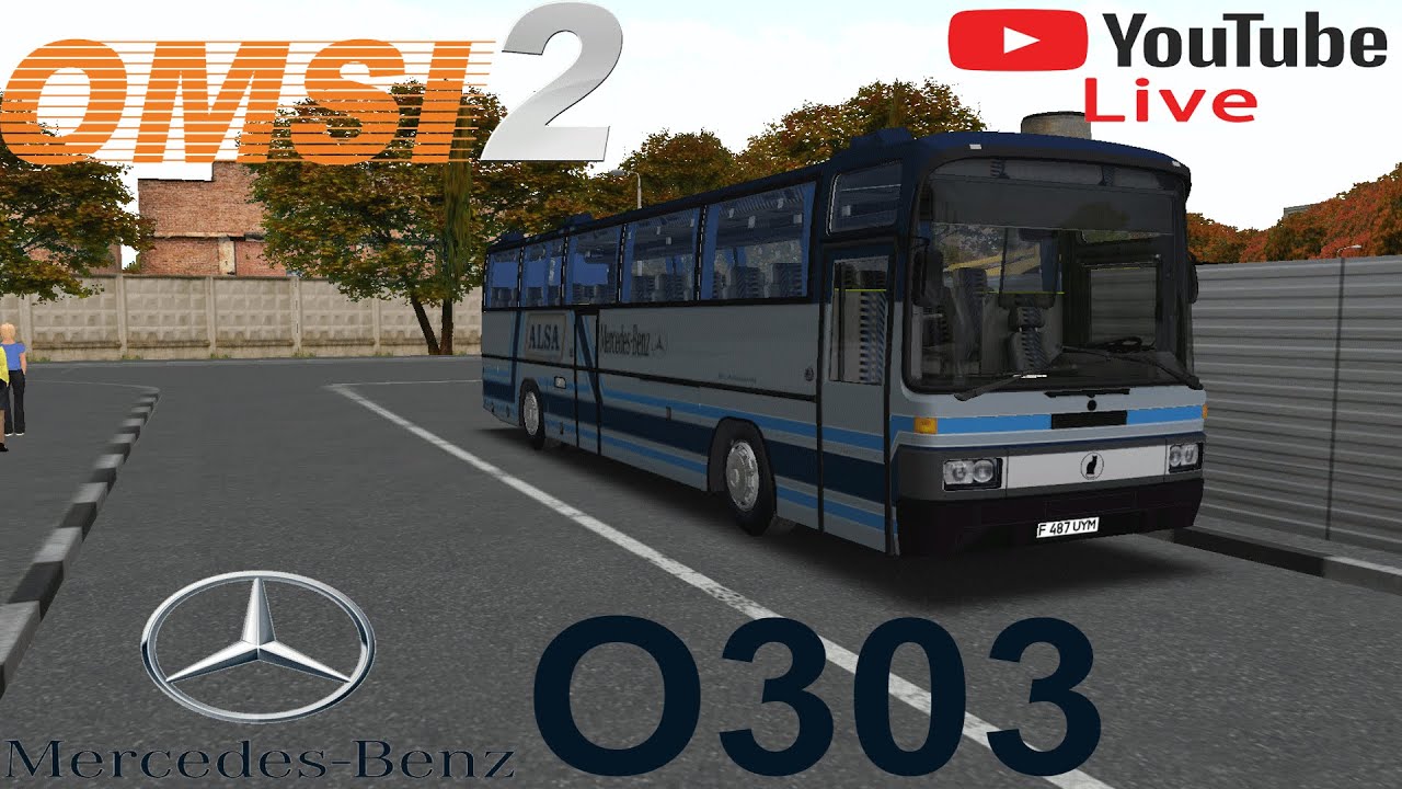 OMSI 2. Mercedes-Benz O303 по Щёлково. - YouTube