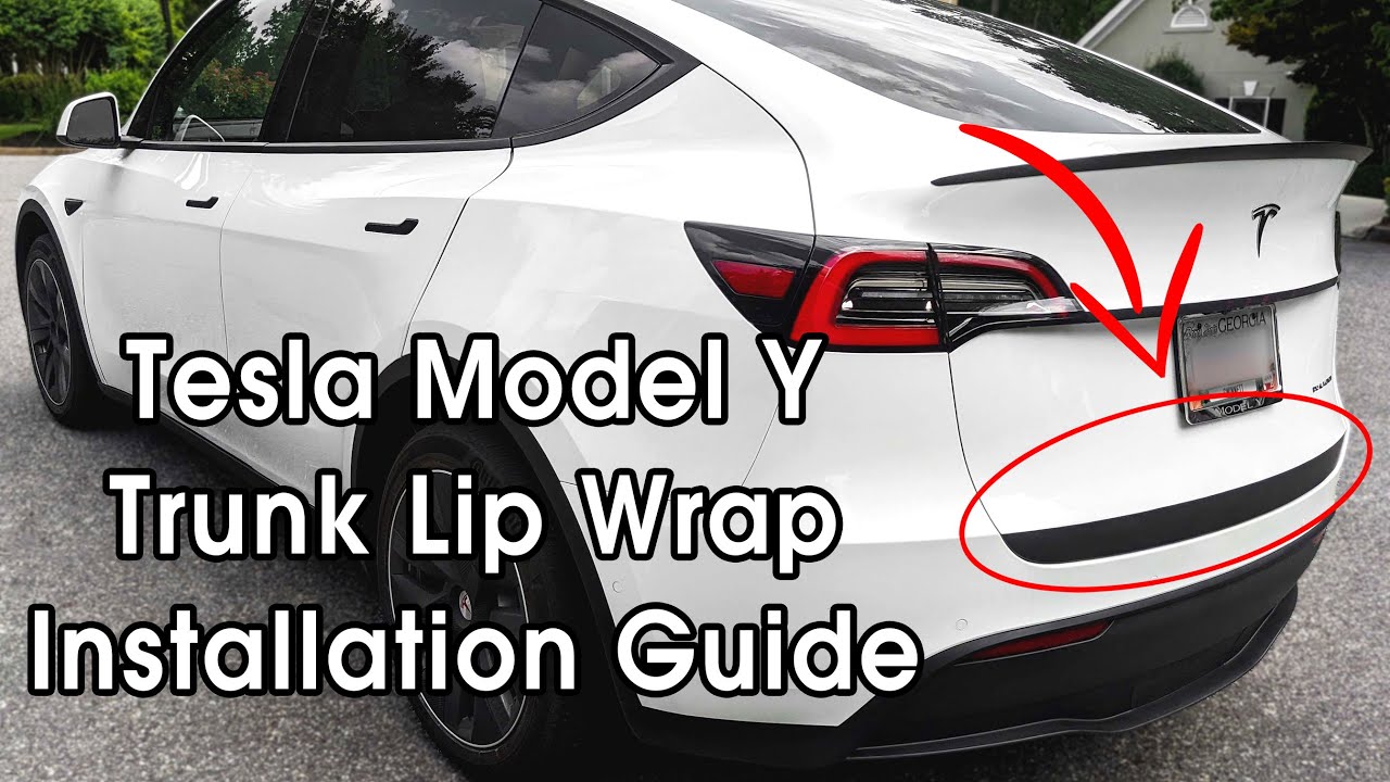 Tesla Model Y - Trunk Lip Wrap Installation - YouTube