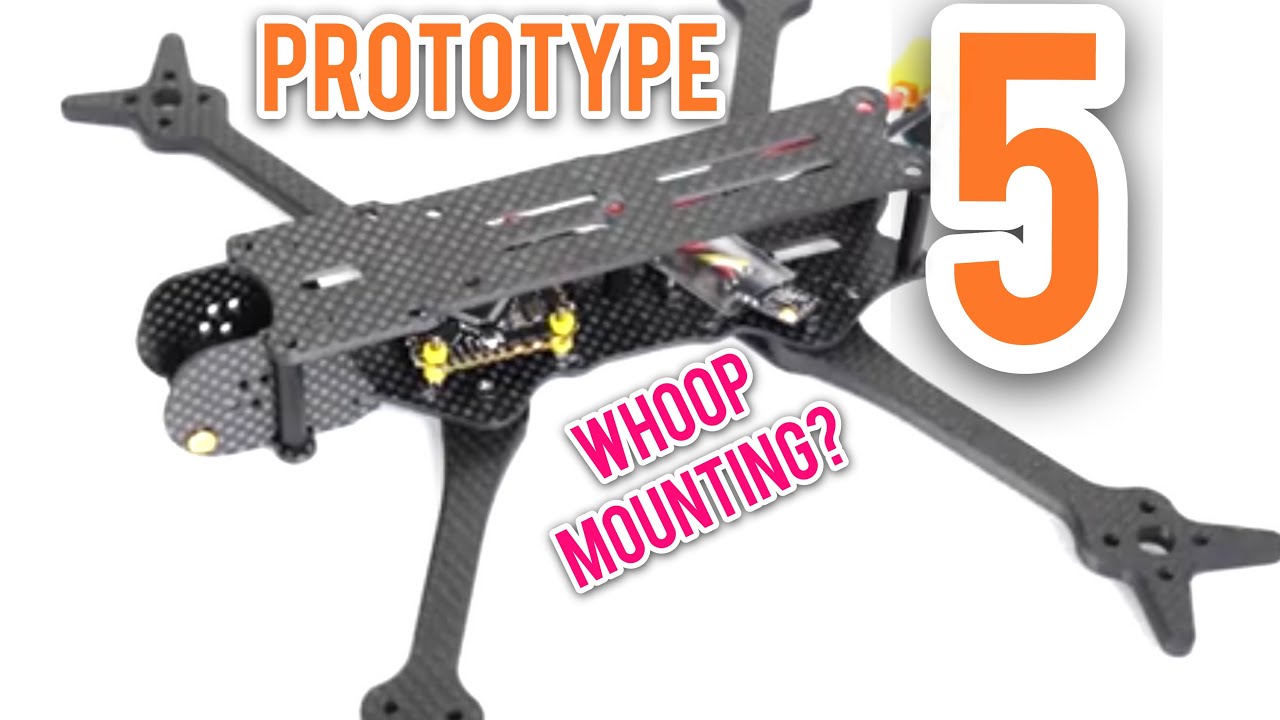 FPV Cycle Prototype 5 freestyle frame overview - whoop mounting on a ...