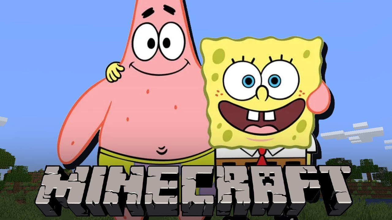 SPONGE BOB AND PATRICK IN MINECRAFT PIXEL ART - YouTube