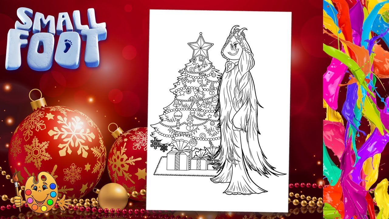 Coloring Smallfoot : Meechee and New Year Tree | Coloring pages ...