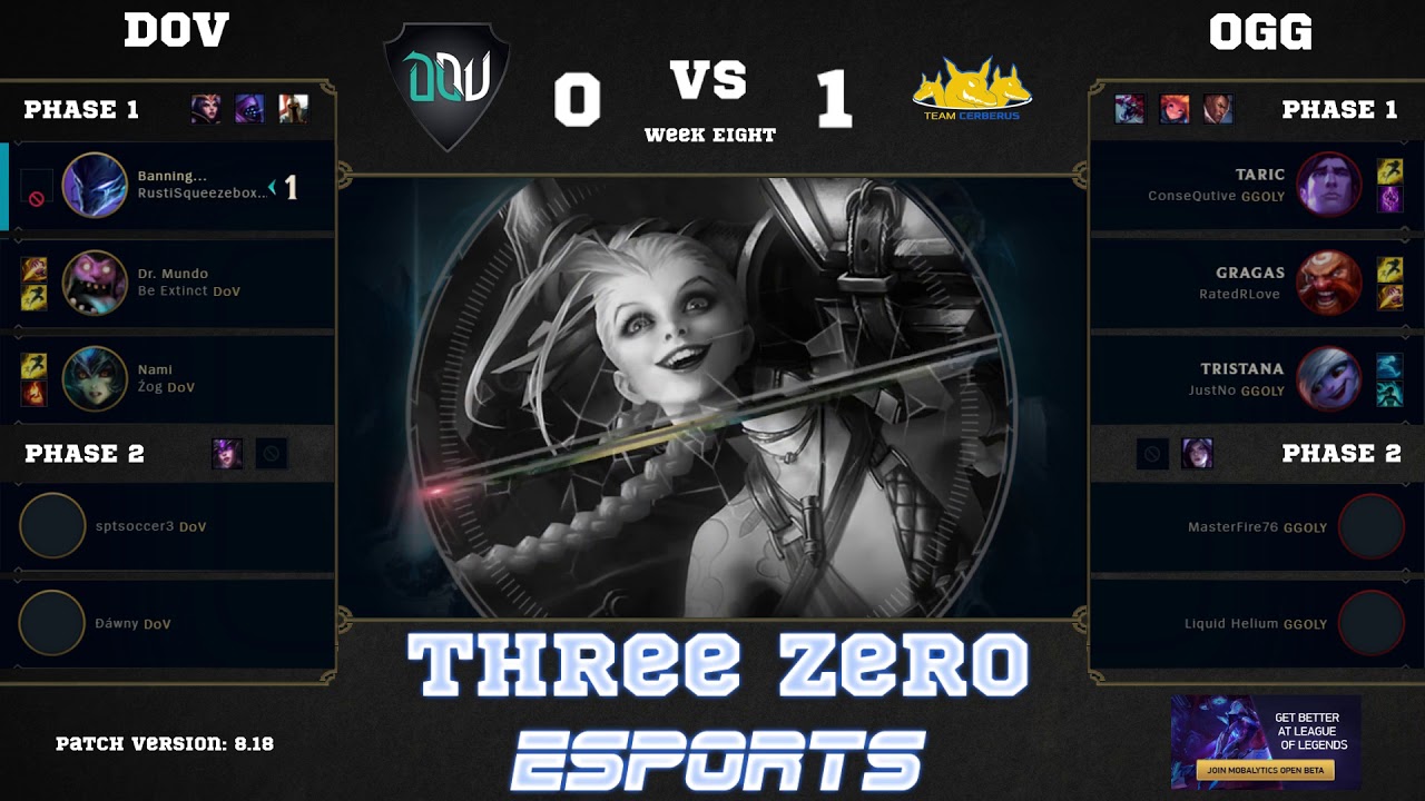 3-0 eSports Week 8 OGG Vs DoV Game 2 - YouTube