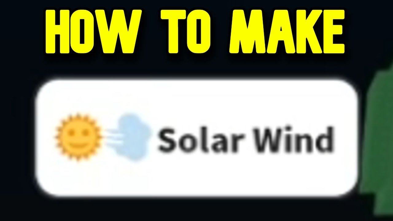 How to Make Solar Wind in Aura Craft (Roblox) - YouTube