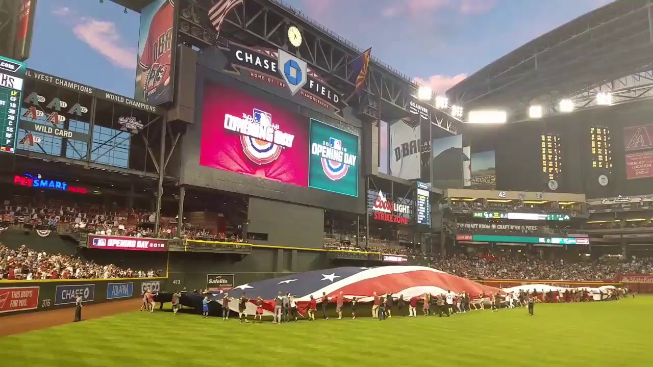 Opening Day 2018 Fly Over Arizona Diamondbacks - YouTube