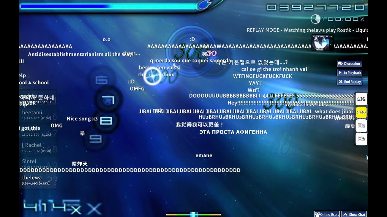 black rock shooter skin + insane mode | OSU! - YouTube