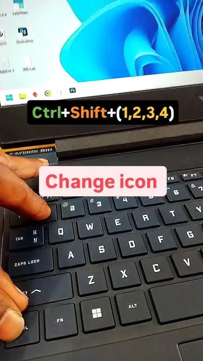 desktop change icon | usages shortcut key #windows #computereducation - YouTube