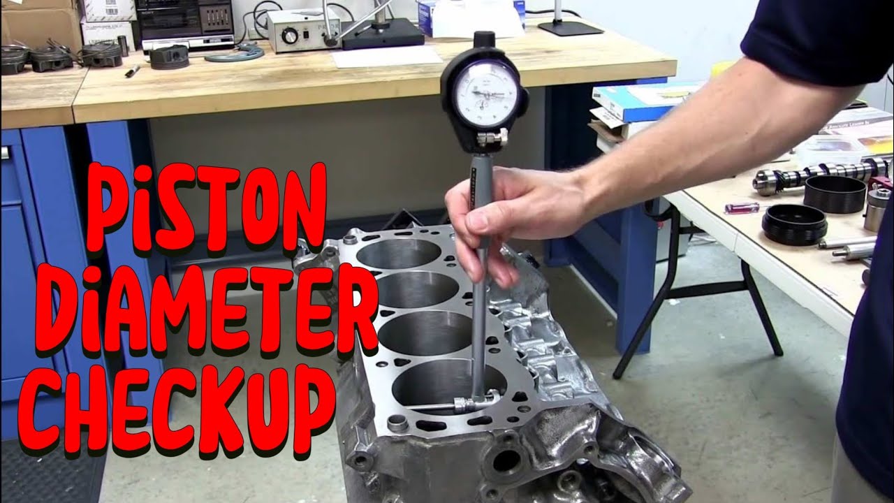 check the piston diameter/check the cylinder bore clearance - YouTube