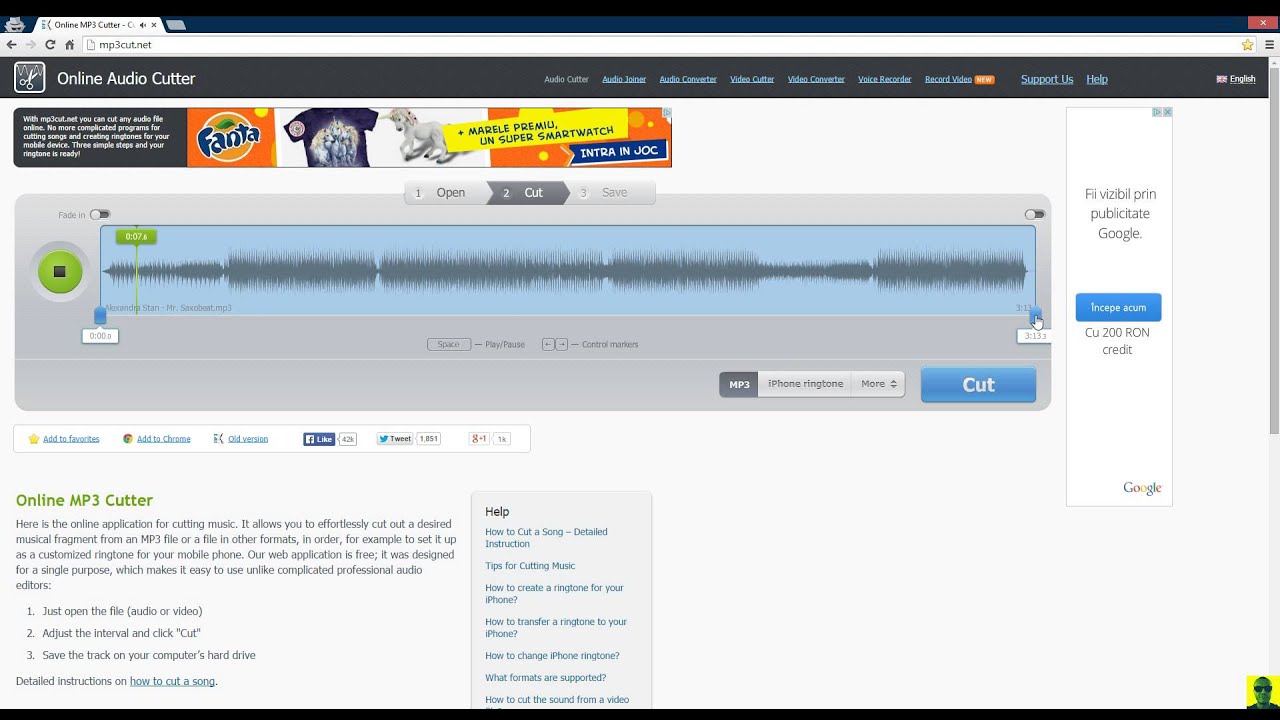 How to cut mp3 files - YouTube