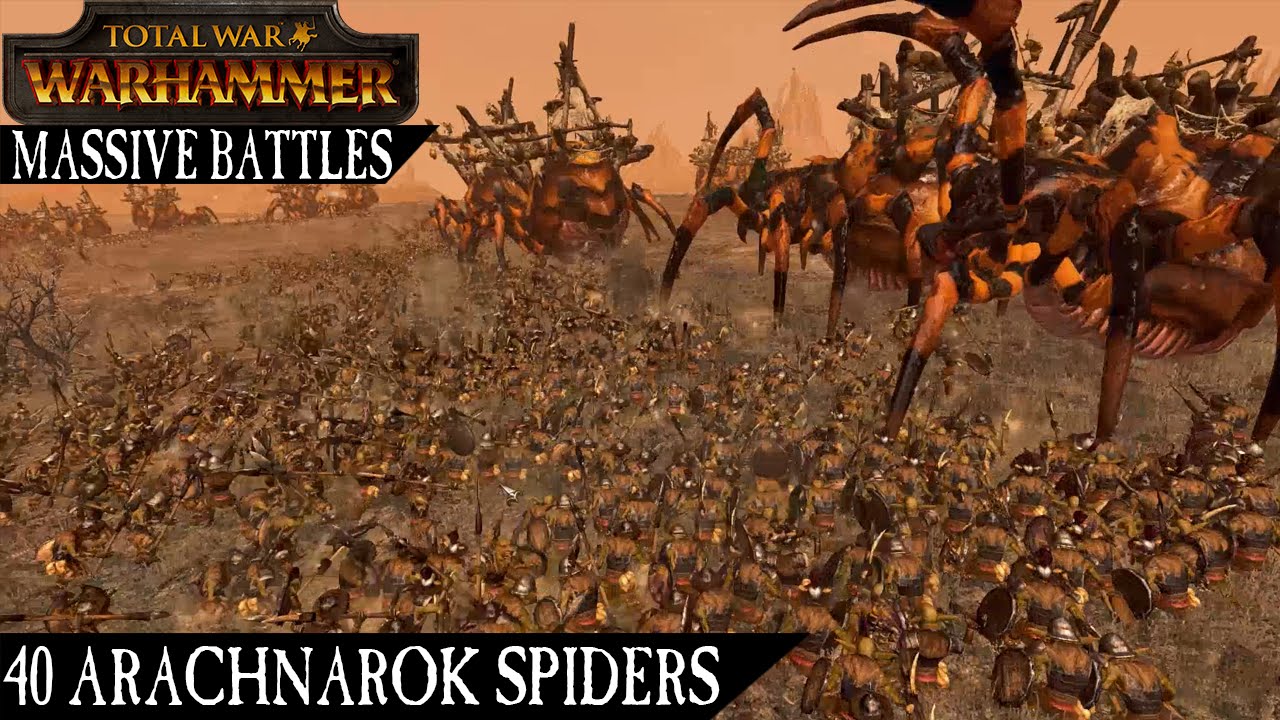 40 Arachnarok Spiders! Arachnaphobes Beware! - Massive Battles - Total ...