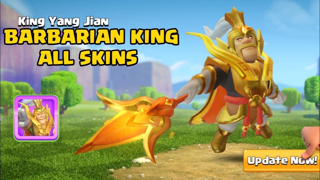 Barbarian King All Legendary & Gold Skins 😍 - ( Clash of Clans ) - YouTube