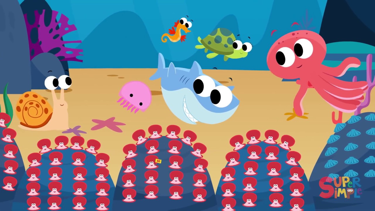 Let's Count To 100 ¦ ft Finny the Shark ¦ Super Simple Songs1 - YouTube