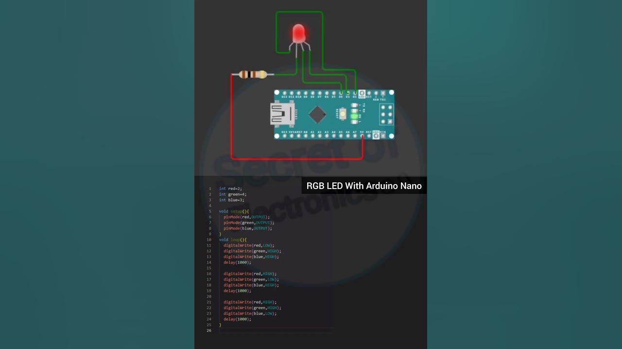 Rgb Led With Arduino Nano Using Arduino Programming And Arduino Ide Youtube 
