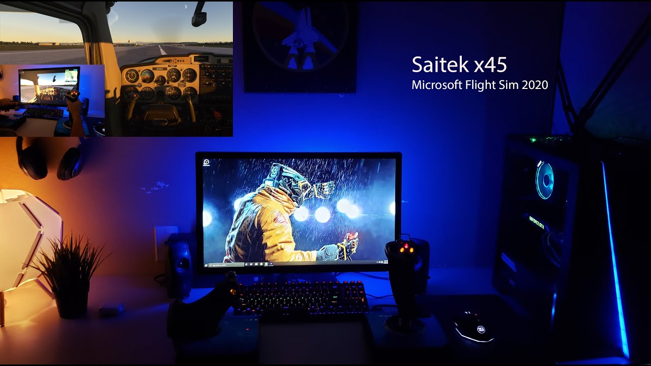 Budget Flight Sim Setup ( Saitek X45 ) - YouTube