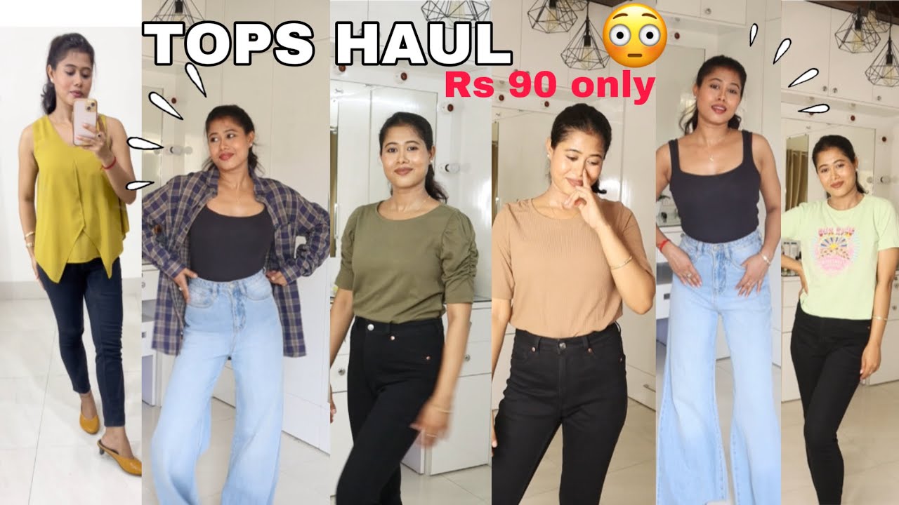 Huge Affordable Tops Haul under Rs 279 | Try On Haul | AJIO tops ...