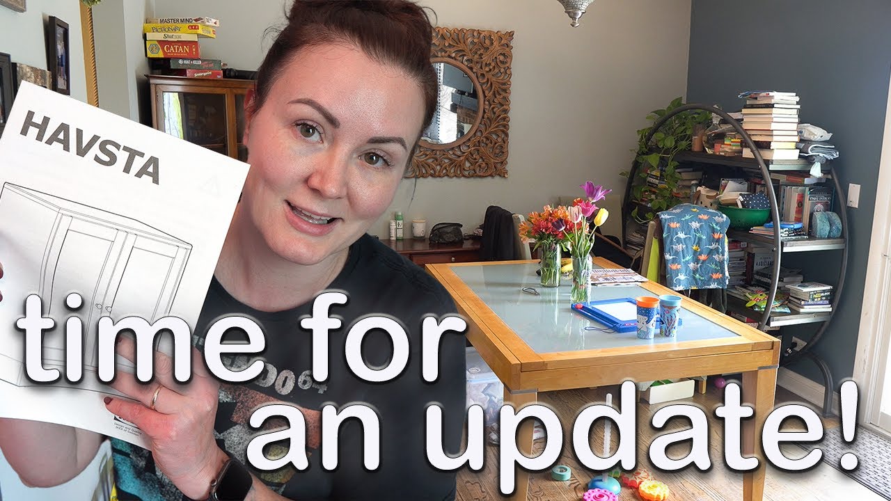 Assembling IKEA Havsta Shelves for Living Room Library - YouTube