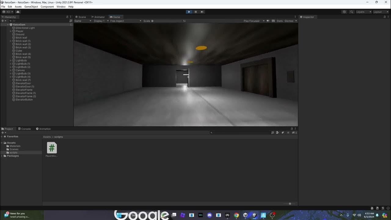 My first unity project - YouTube