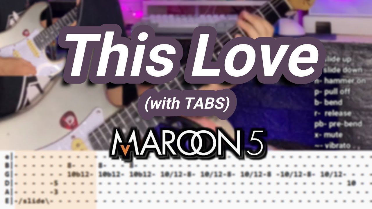 This Love | with TABS |【Guitar Cover】|©Maroon 5 - YouTube